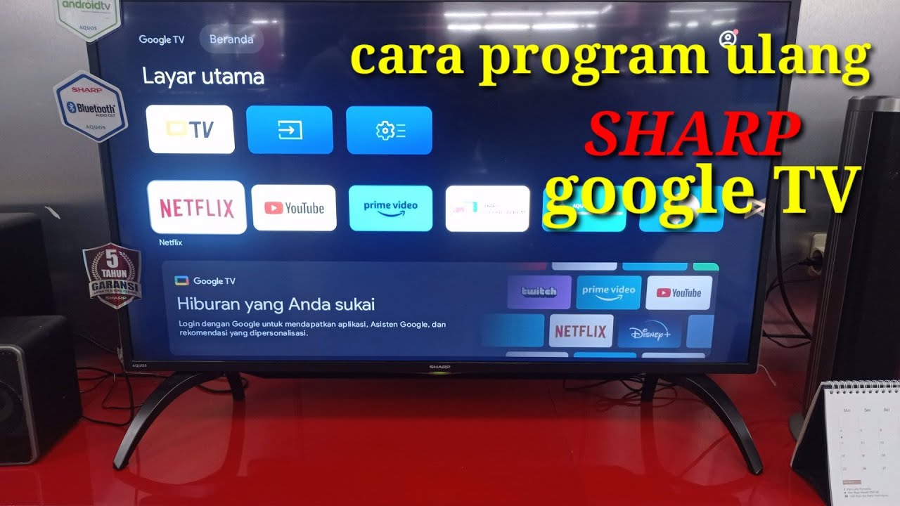 cara program ulang sharp google tv - YouTube