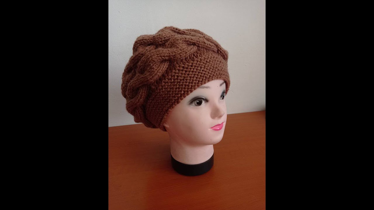 Caciula tricotata cu torsade - YouTube