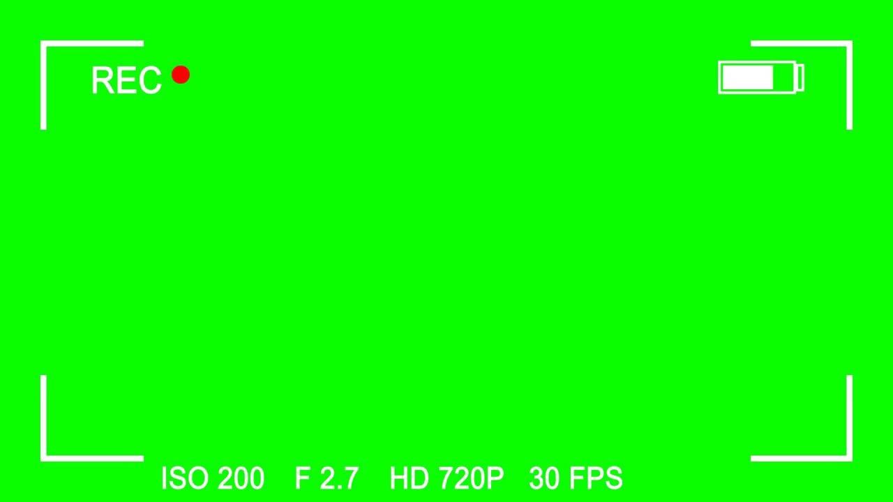 Camera Hud REC complex - green screen (HD) - YouTube