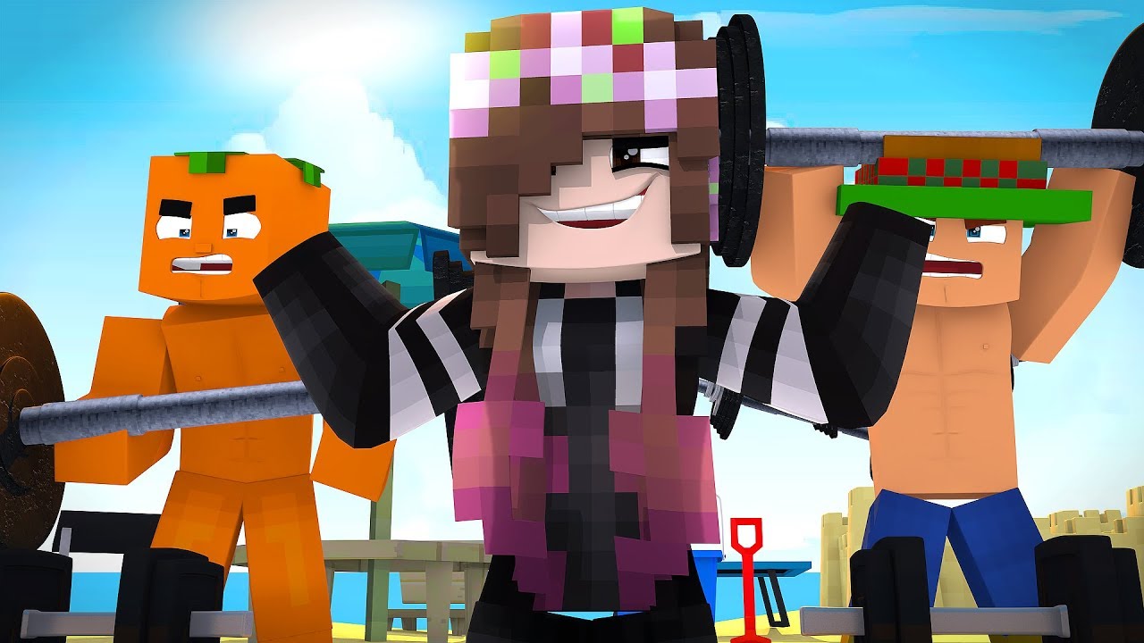 🙀 MINECRAFT - NOS VAMOS A EJERCITAR AL GYM!💪🏻💖 - YouTube