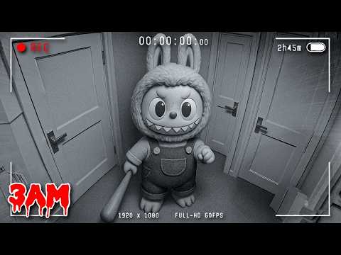 GECE 3'te LABUBU GÜVENLİK KAMERALARINA YAKALANDI !! (DEV LABUBU GELDİ) *HAREKET EDERKEN YAKALANDI*