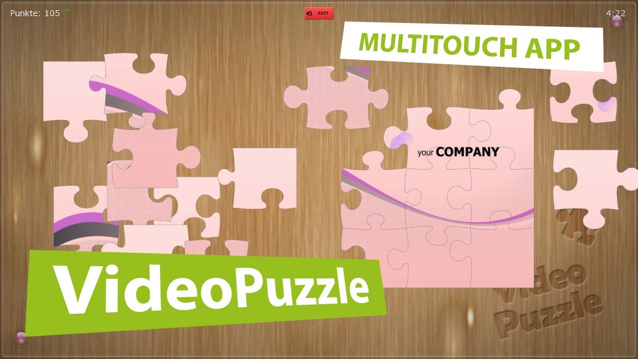 Interactive Digital Signage Software: MultiTouch App VideoPuzzle - YouTube