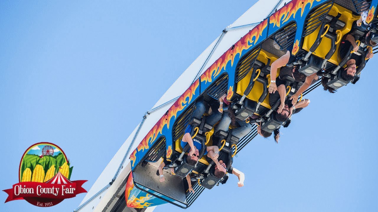 Fire Ball ride at the Obion County Fair 2021 - YouTube