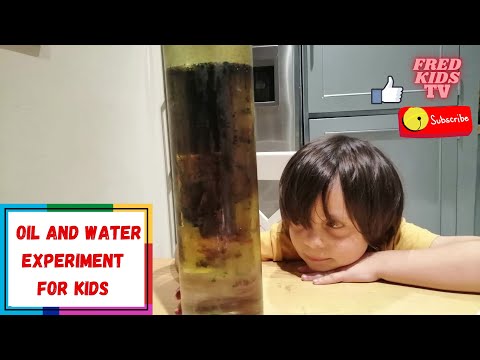 Oil and Water easy DIY experiment for Kids #FREDKIDSTV #aumsum #kids #science #education