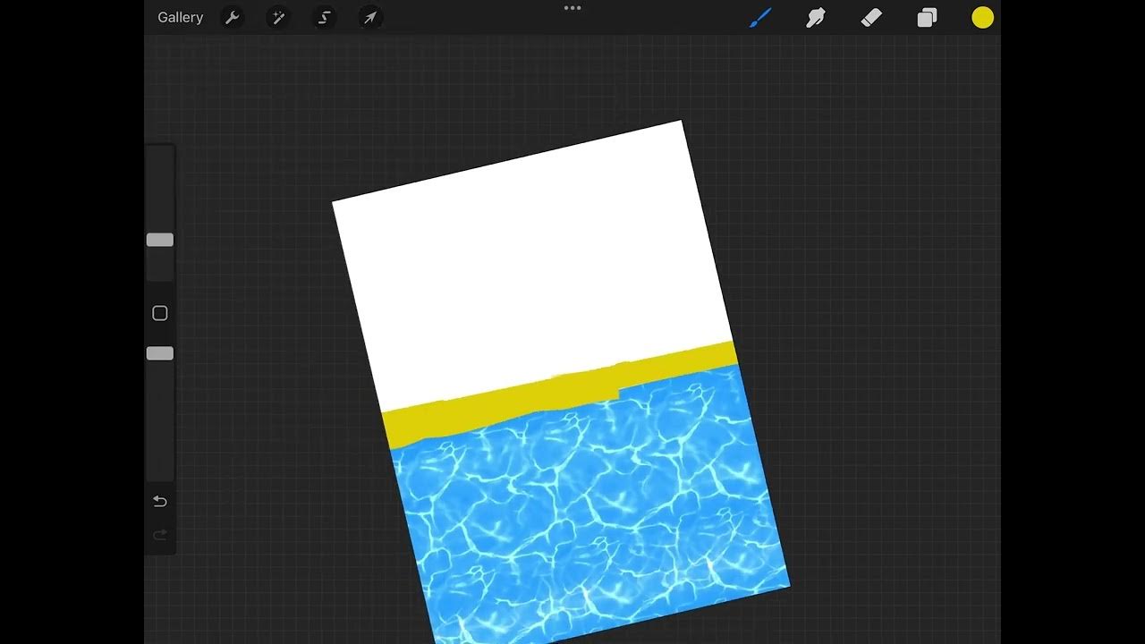 How to draw a beach Procreate - YouTube