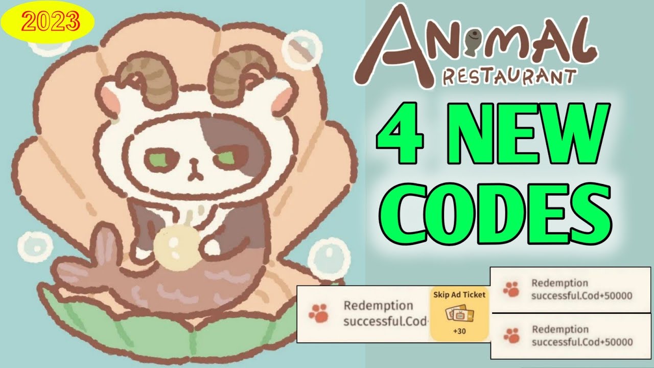 4 New! Animal Restaurant Codes 2023 | AnimalRestaurant Redeem Code | Code For Animal Restaurant ...