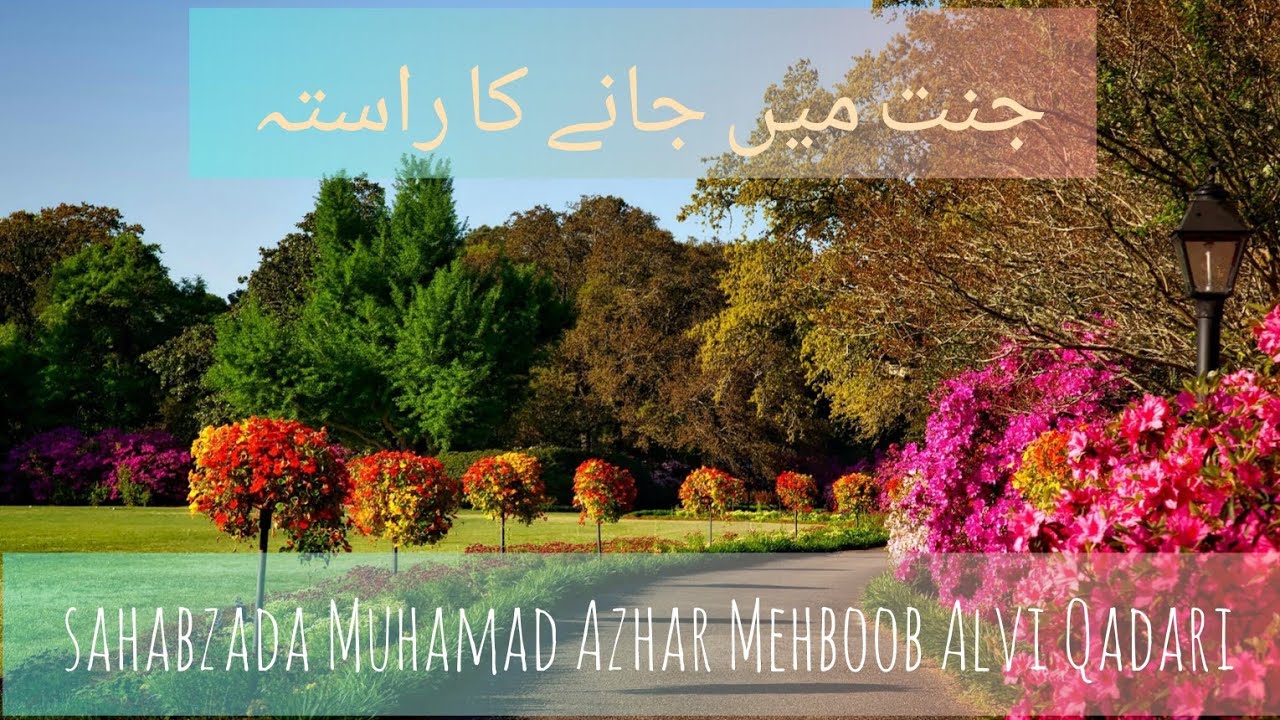 جنت میں جانے کاراستہ۔ sahabzada Muhamad Azhar Mehboob Alvi Qadari - YouTube