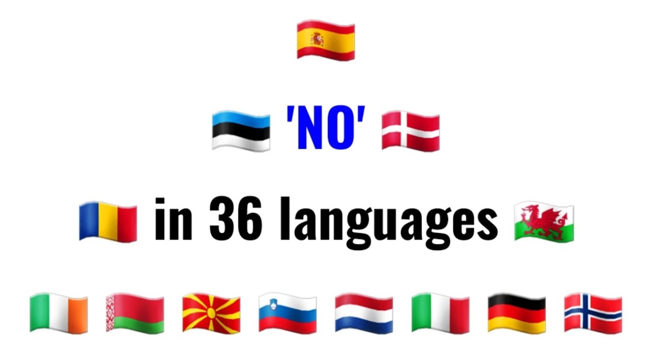 NO in 36 languages - YouTube