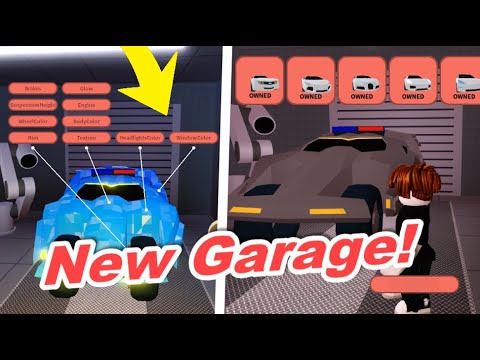Jailbreak NEW GARAGE Update (Roblox Jailbreak Mobile Garage Review ...
