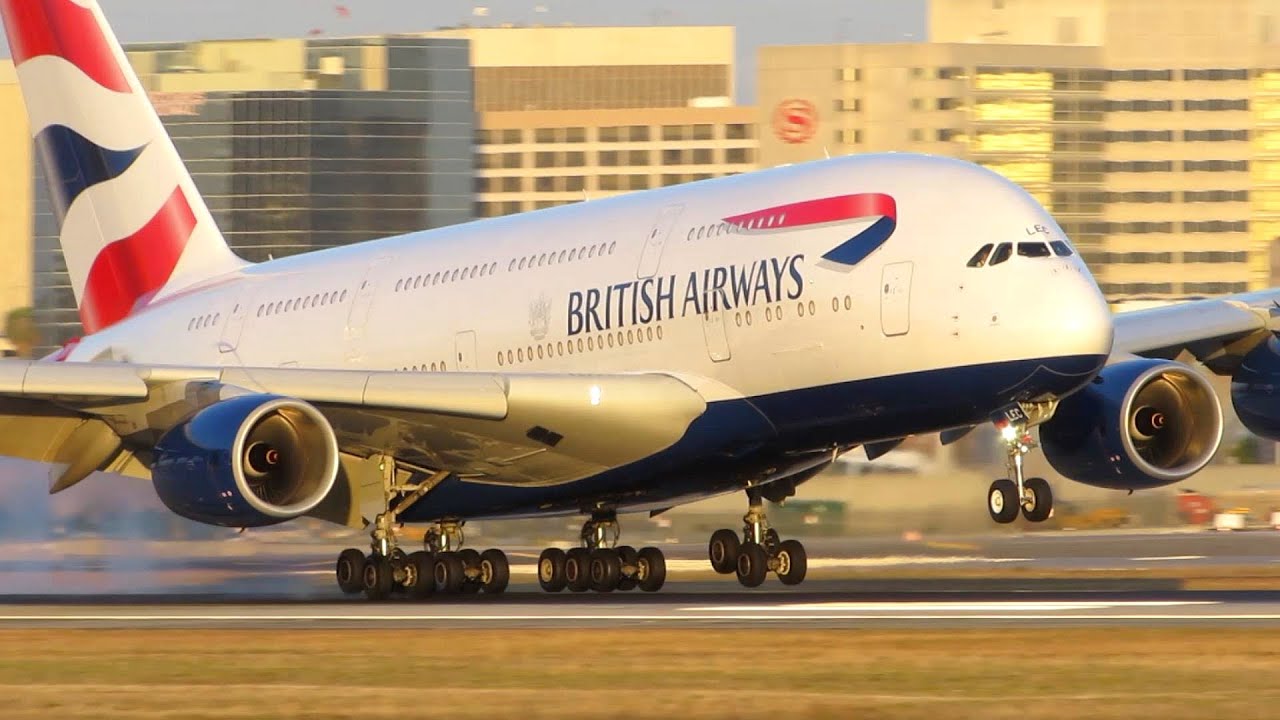 TOP 8 Airbus A380-800 Landings! Which Airline Lands the A380 Best ...