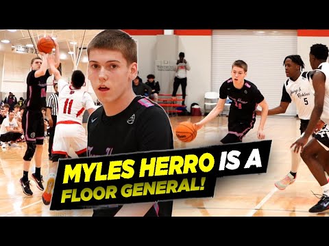 MYLES HERRO is a TRUE PG! Tyler Herro's little bro was a FLOOR GENERAL ...