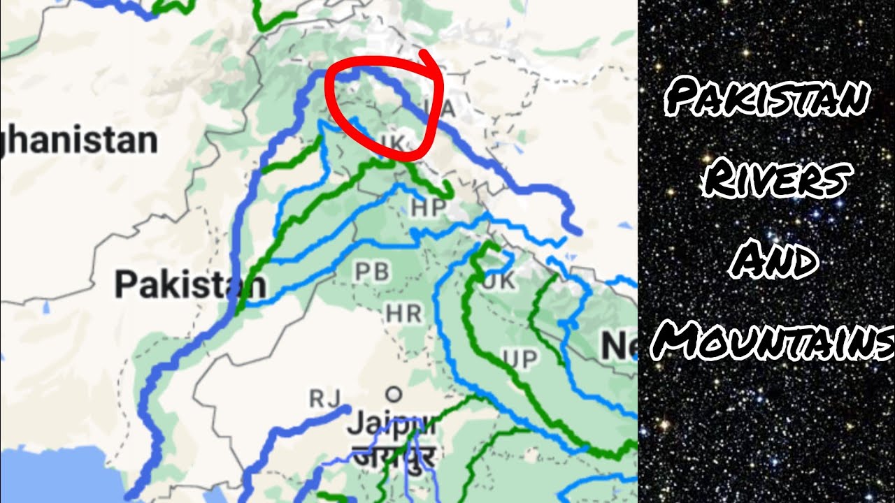 ⛰️Mountain Ranges and Rivers of Pakistan🌊. northern Pakistan, India ...