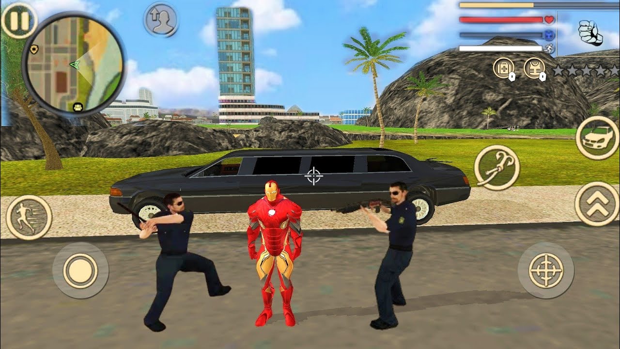 Iron Rope Hero: Vice Town City Crime Simulator - Android Gameplay - YouTube