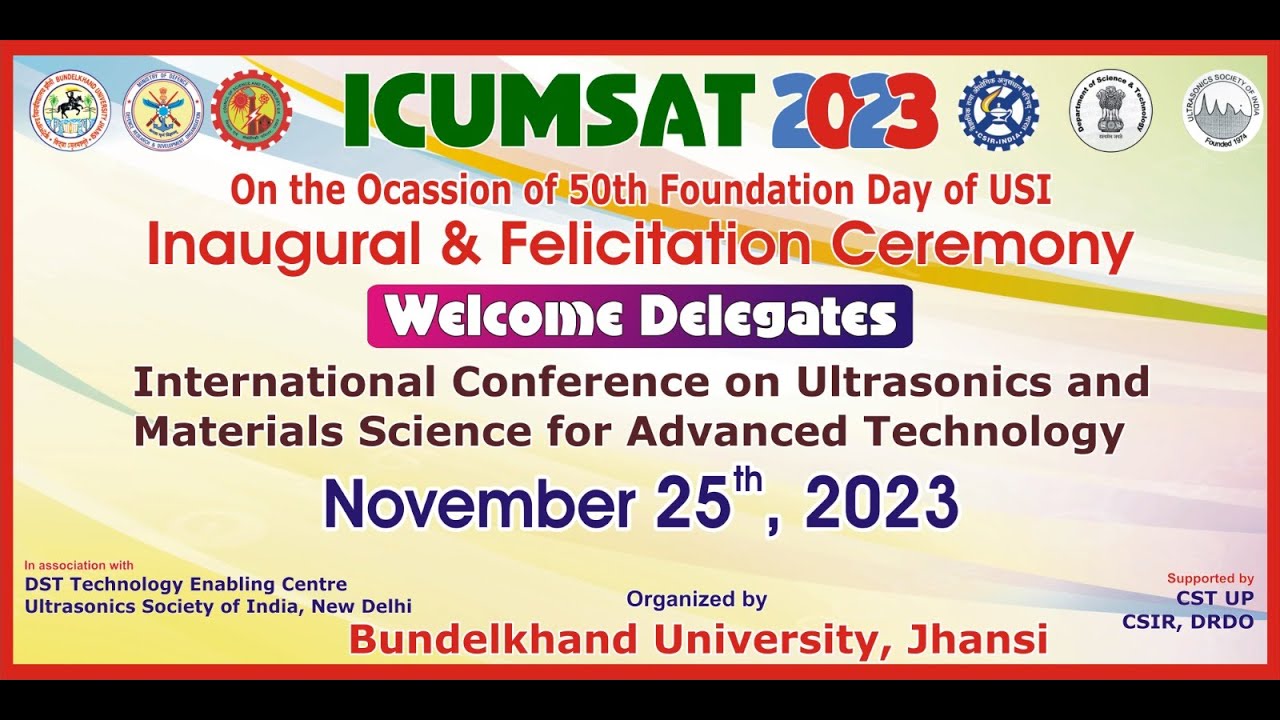 Hon'ble Vice Chancellor Prof. Mukesh Pandey at ICUMSAT- 2023, Video: Mr ...