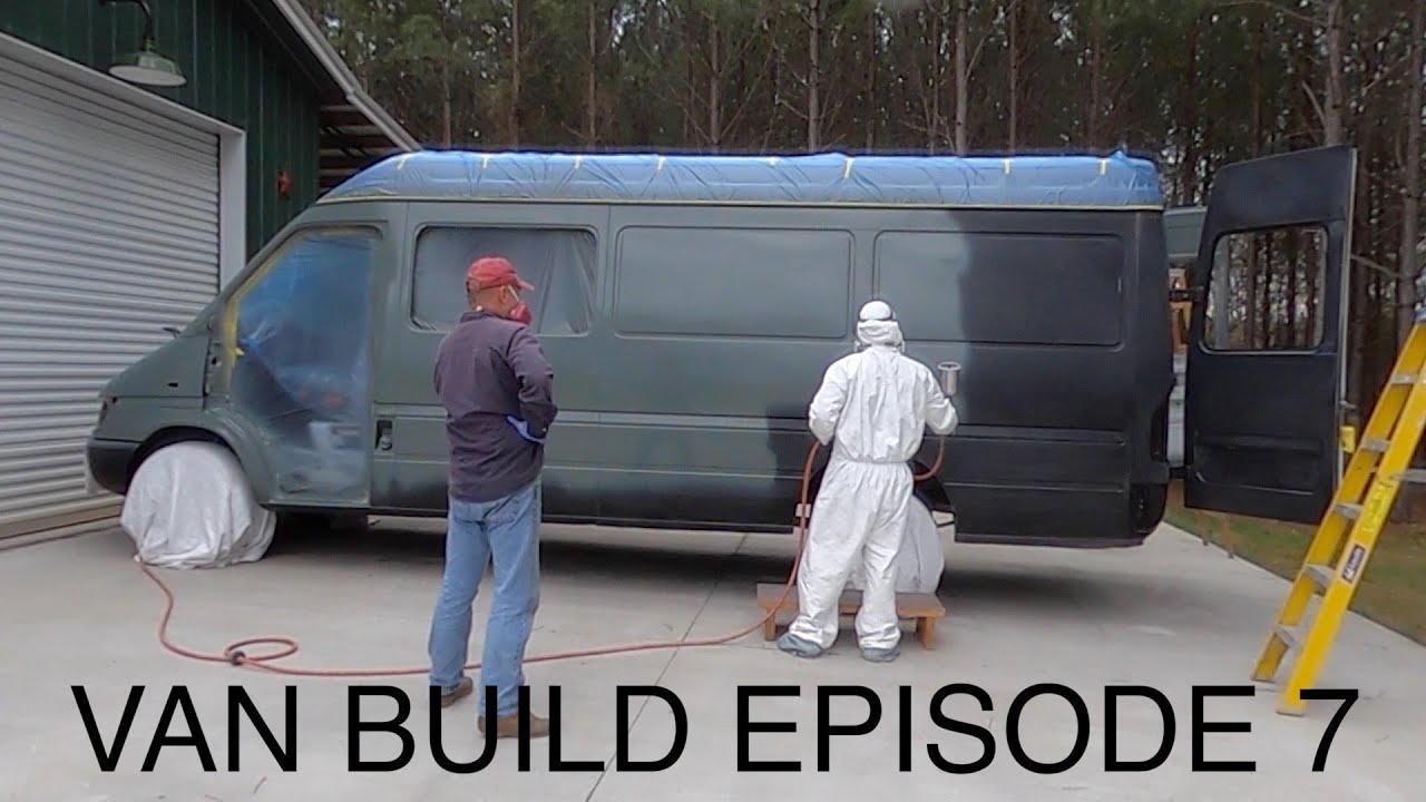 Van Build Episode Seven! Wet Sanding and Spraying the Top Coat of Paint ...