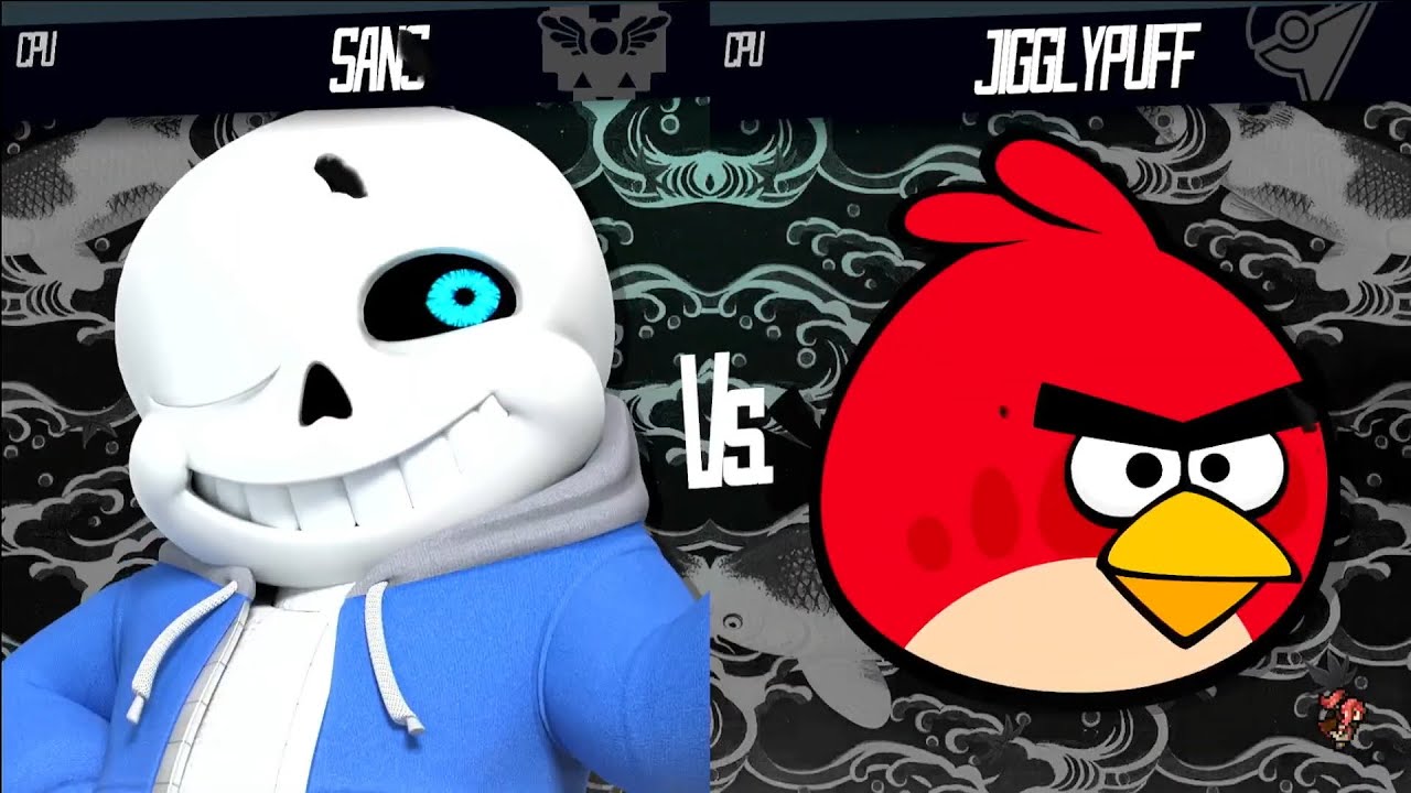 Sans Vs Red Bird - Super Smash Bros Mods - YouTube