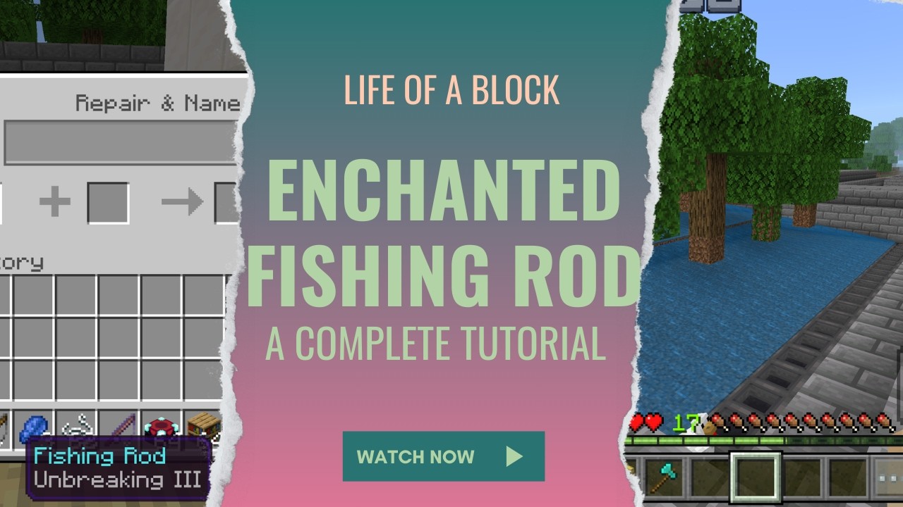 How To Enchant A Fishing Rod In Minecraft - YouTube