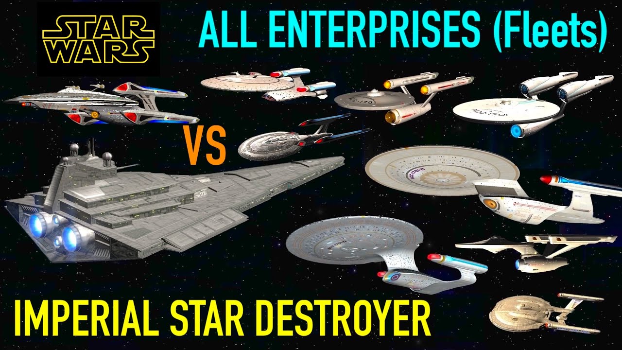 All Enterprises (Fleets) VS Star Wars Imperial Star Destroyer - Star ...