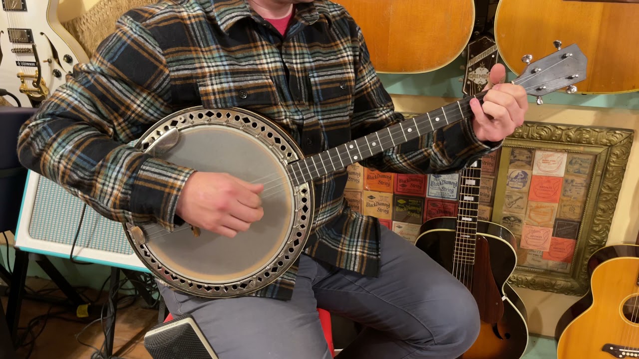 1940s Kay baritone banjo ukulele (tenor jo conversion) - YouTube
