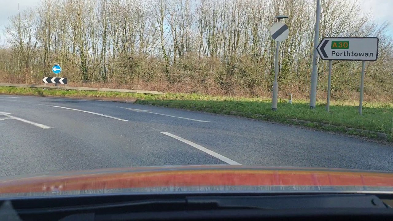 Avers roundabout from camborne/porthtowan exit 1 exit 2 - YouTube