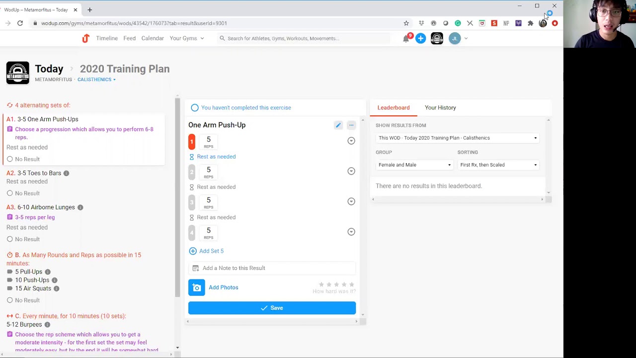 MetaProgram - Calisthenics 09072020 - YouTube