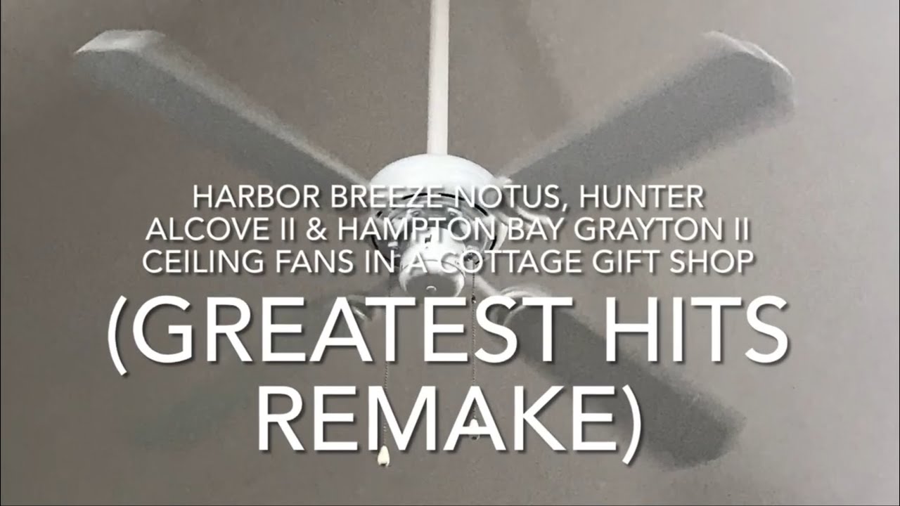 HBr Notus, Hunter Alcove II & HB Grayton II ceiling fans in cottage ...