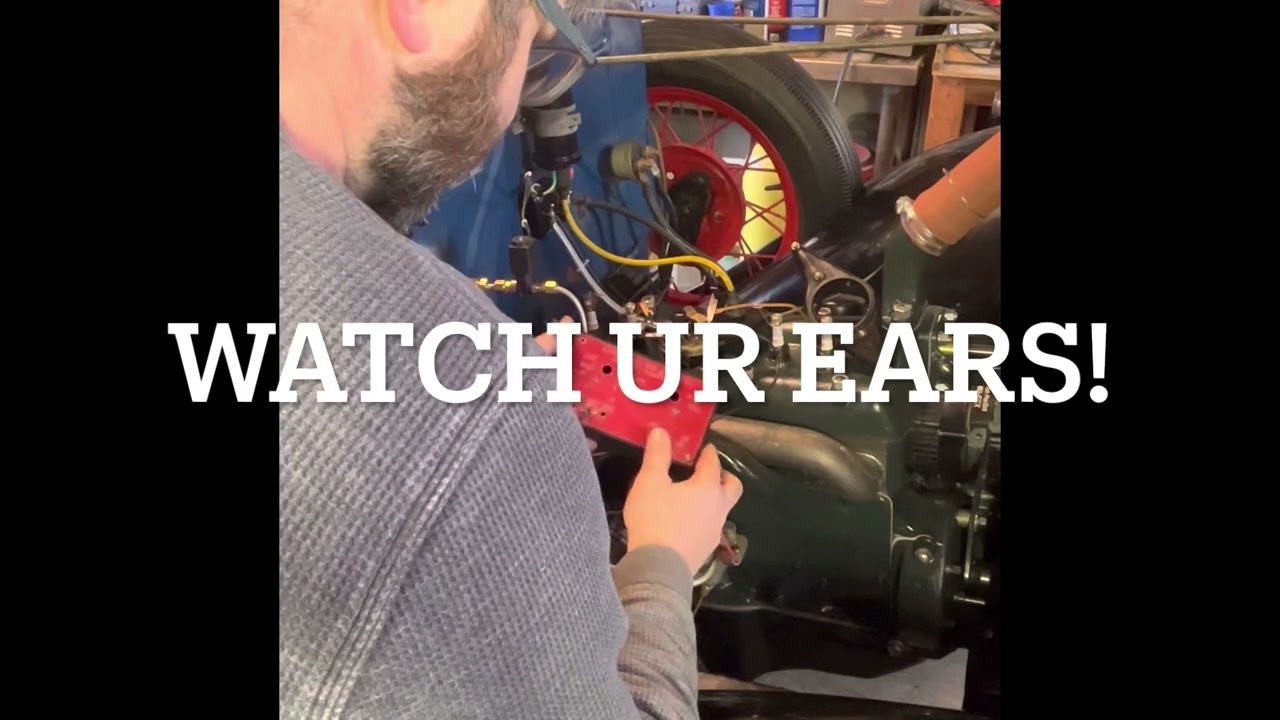 Model A Ford Start up after reworking engine. Lots of new parts - YouTube