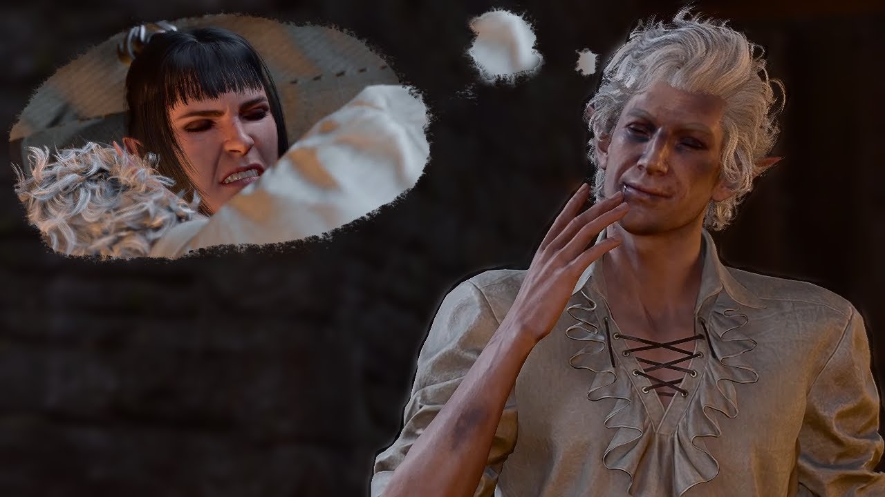 Baldur's Gate 3: Astarion bites Shadowheart - YouTube