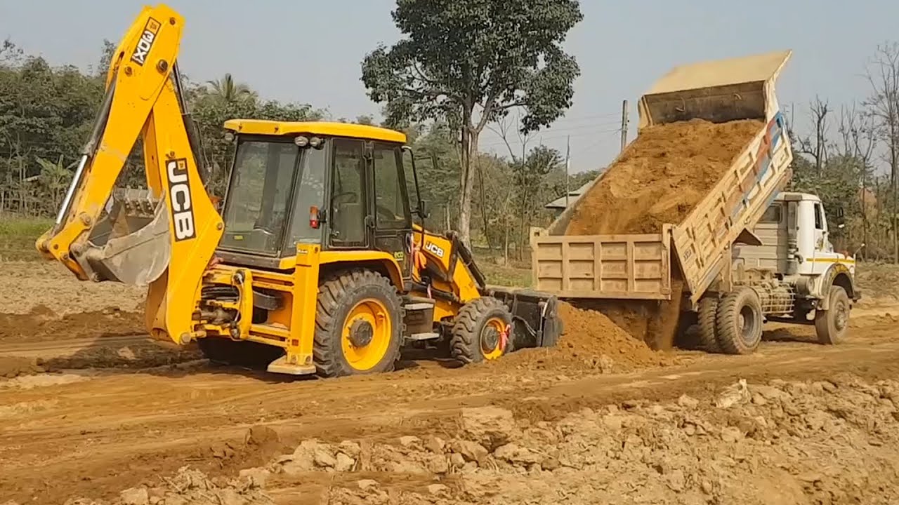 Remote Area Road Construction - JCB 3DX ECO - JCB Working Video ...