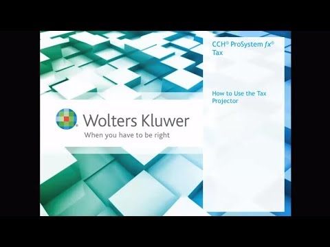 CCH® ProSystem fx® Tax - How to Use the Tax Projector - YouTube