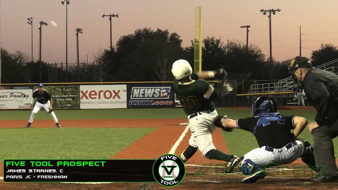 C James Starnes, Paris JC, Freshman, Five Tool Baseball Prospect - YouTube