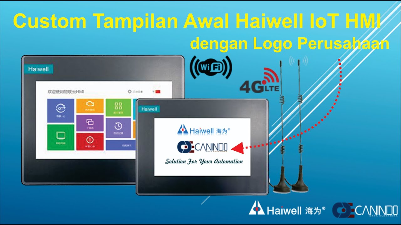 Custom logo tampilan awal pada Haiwell HMI (Boot Screen) - YouTube