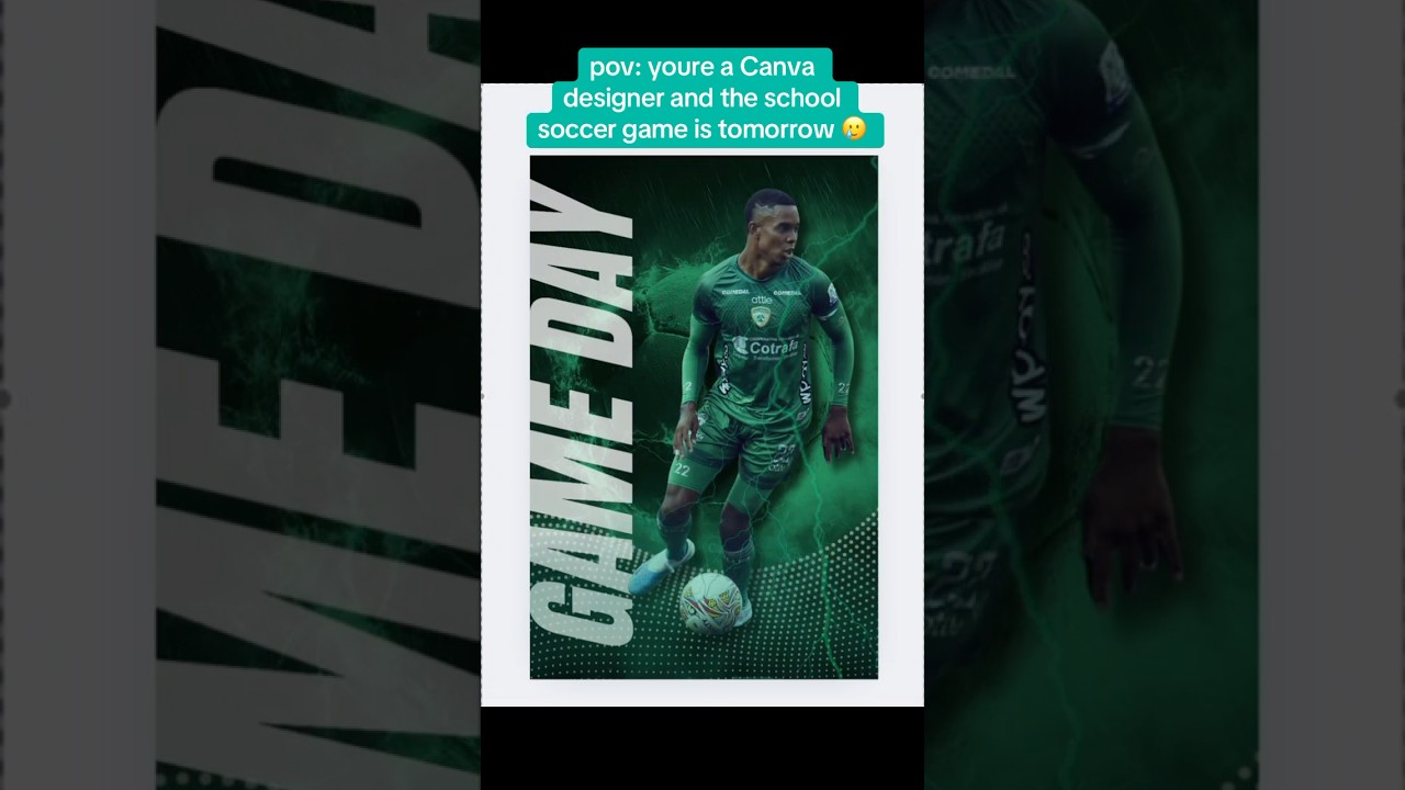 Soccer edits are easy in Canva ⚽️ #canvadesigner #seniorphotos # ...