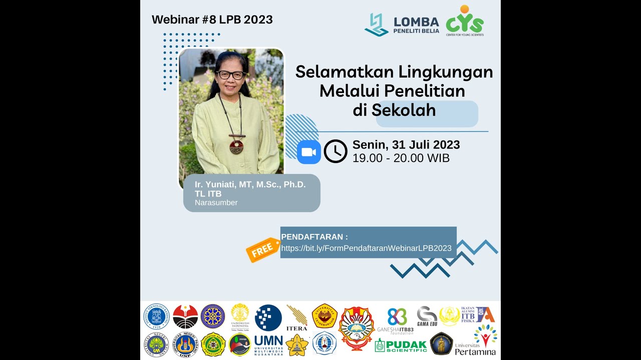 Webinar#8 Selamatkan Lingkungan Melalui Penelitian di Sekolah - YouTube