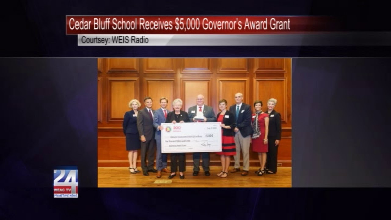 Cedar Bluff School Receives $5,000 Governor's Award Grant - YouTube