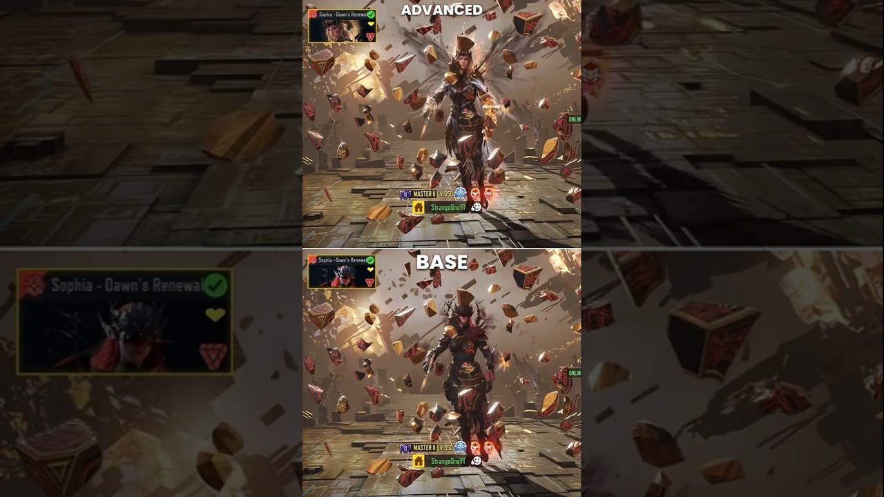 Mythic Sophia Base vs Advanced version #codm - YouTube