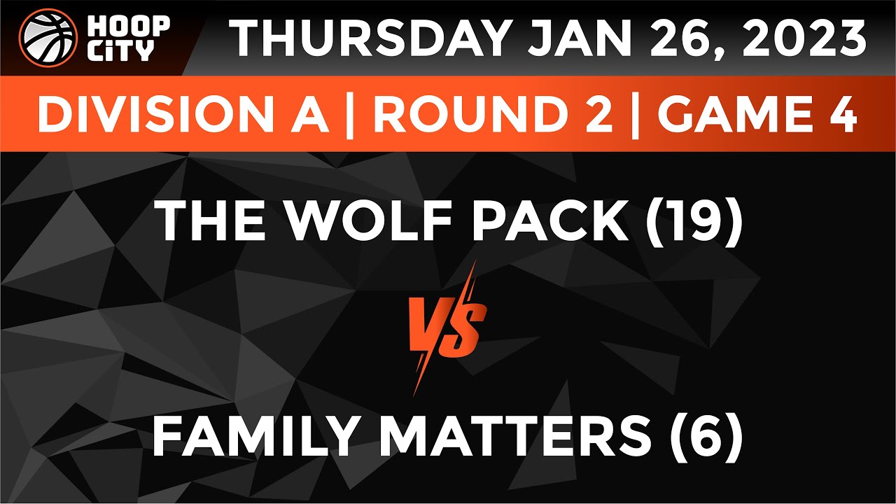 1/26/2023: Division A | Round 2 | Game 4 | The Wolf Pack vs Family ...
