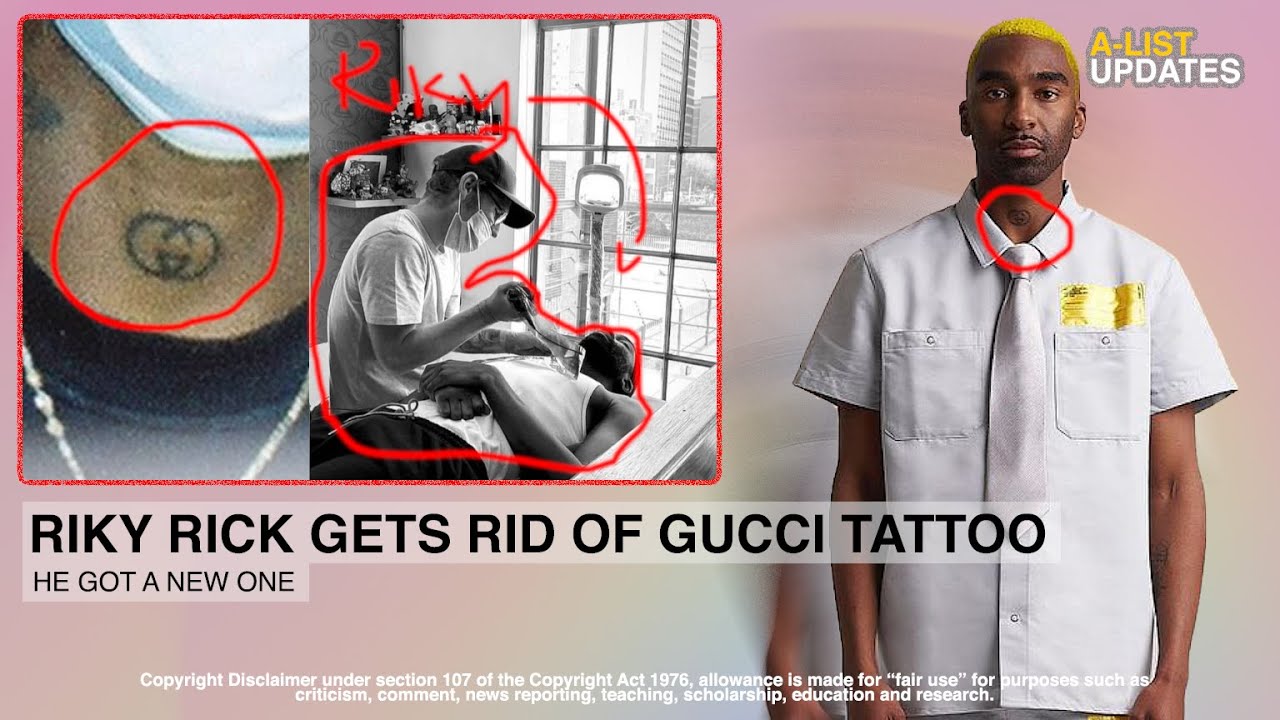 Riky Rick Covers Up His Gucci Tattoo - YouTube