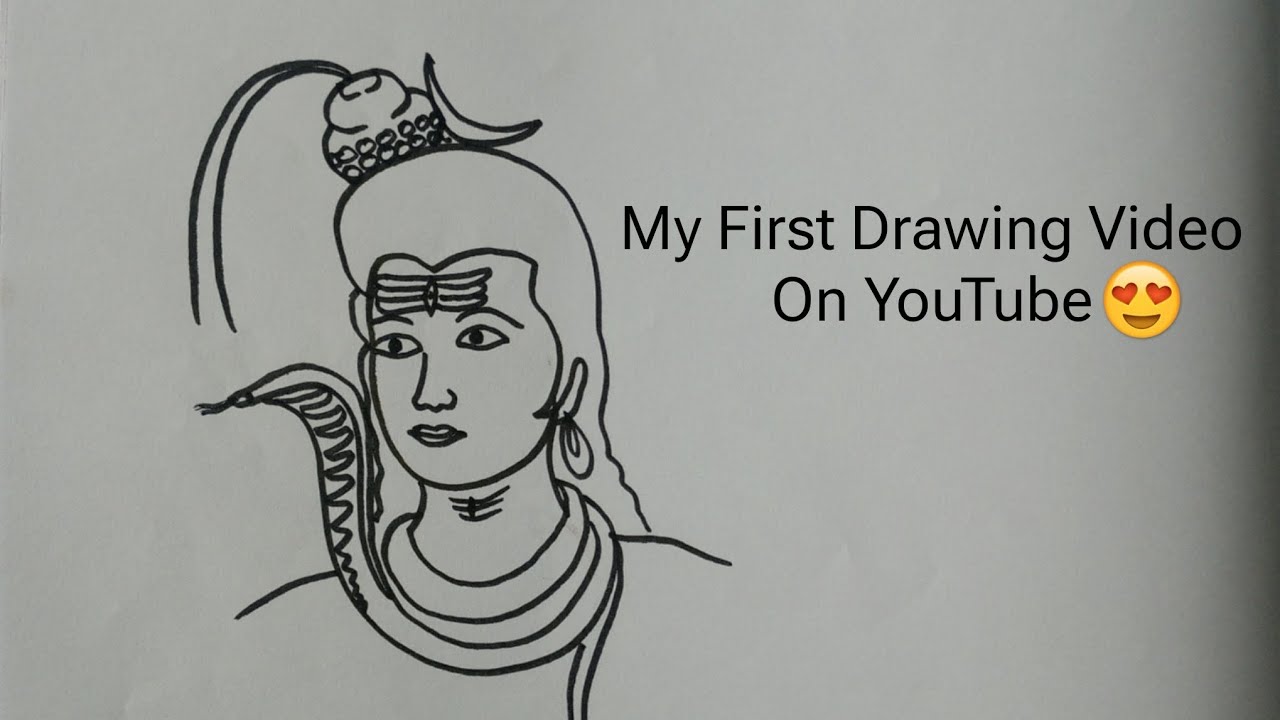 How to draw lord Mahadev | easy drawing step by step | sketch - YouTube