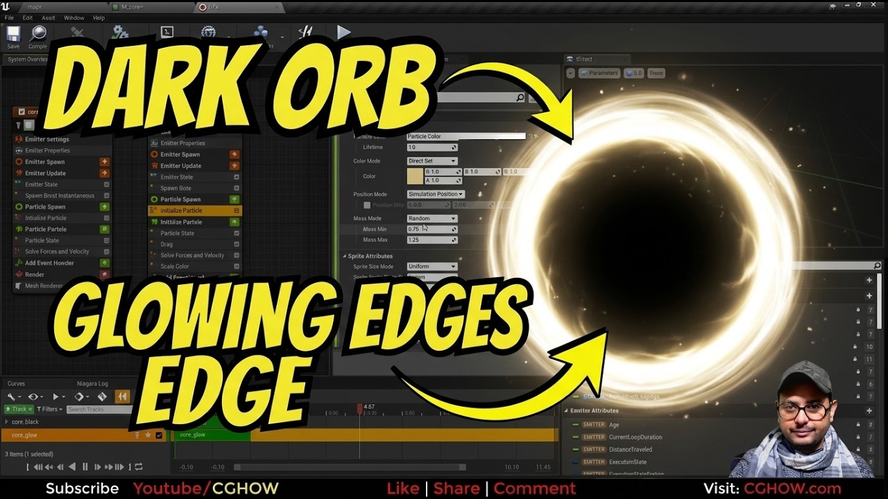 Creating a Dark ORB with Glowing Edges in Unreal Engine Niagara - YouTube