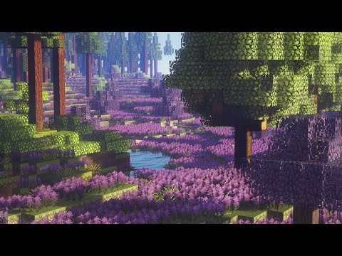Minecraft except you're in a lavender field and it's beautiful outside ...