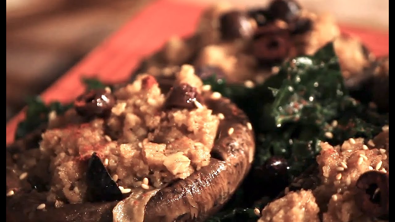 STK! Kale/Mushroom Salad with Walnut "Cheese" Topping - YouTube