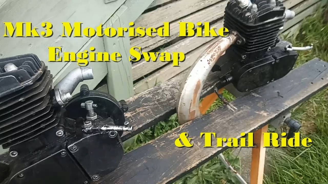 Mk3 Motorised Bike Engine Swap & Trail Ride - YouTube