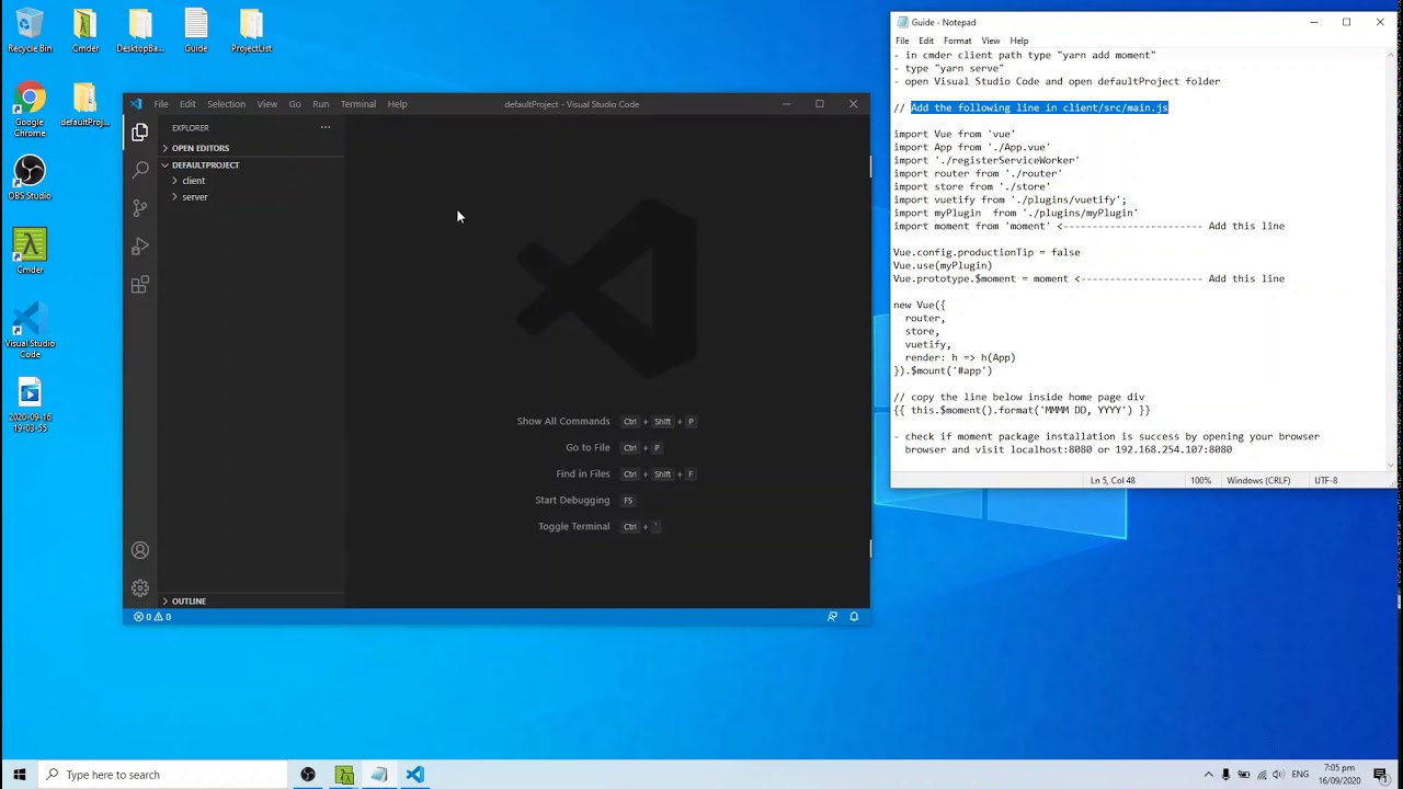 Full Stack JavaScript - 004 - Installing moment js package globally - YouTube
