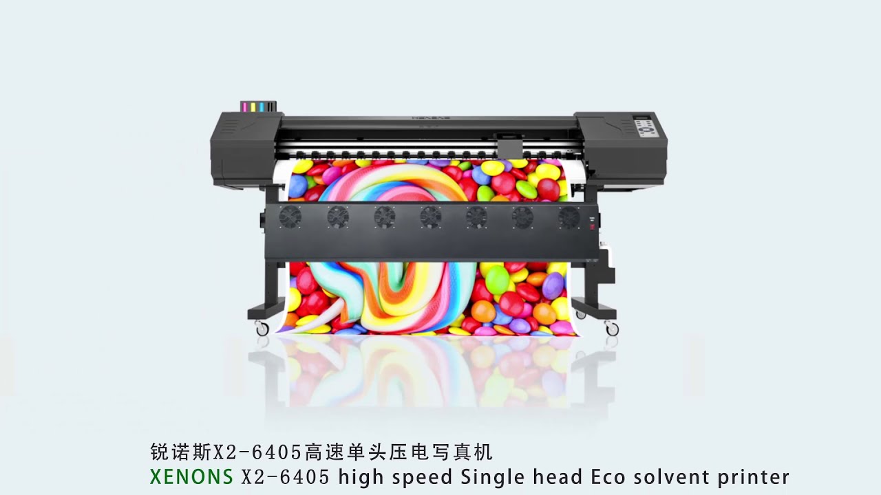 2018 New Upgraded Xenons X2 Eco solvent printer - YouTube