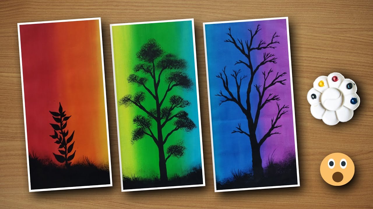 Life Cycle of Tree Painting | Poster Colors Painting | Painting Zone ...