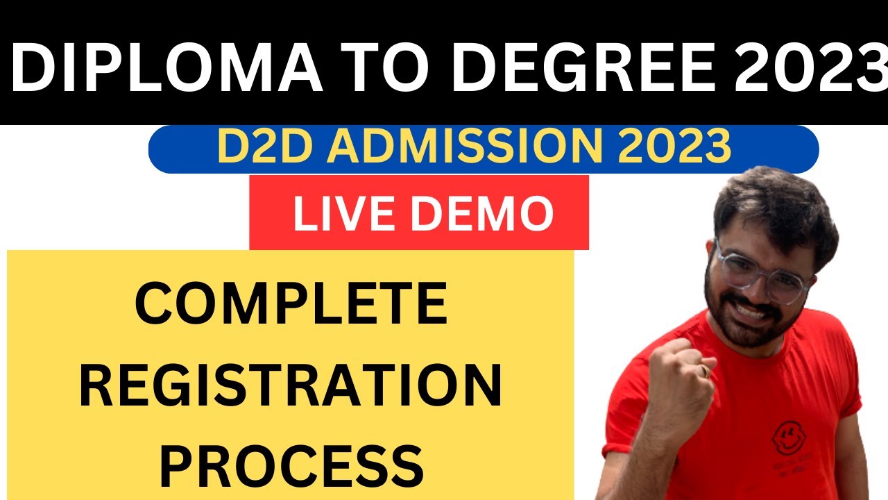 DIPLOMA TO DEGREE (D2D) COMPLETE REGISTRATION PROCESS- LIVE DEM0 - YouTube