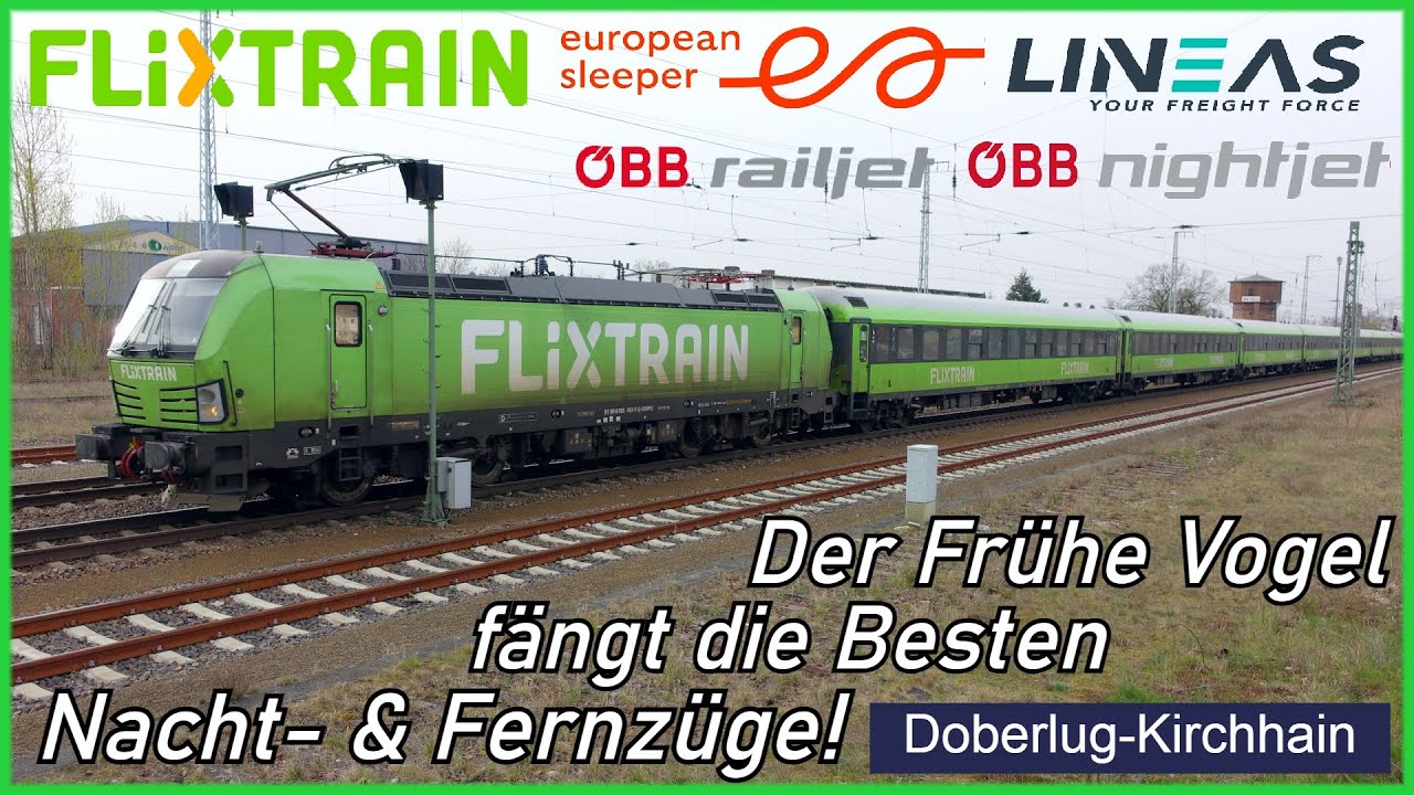 Der frühe Vogel fängt die Besten Nacht- & Fernzüge! Railjet, Flixtrain ...