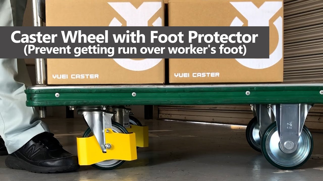 Caster Wheel with Foot Protector(Prevent to get run over worker's foot ...
