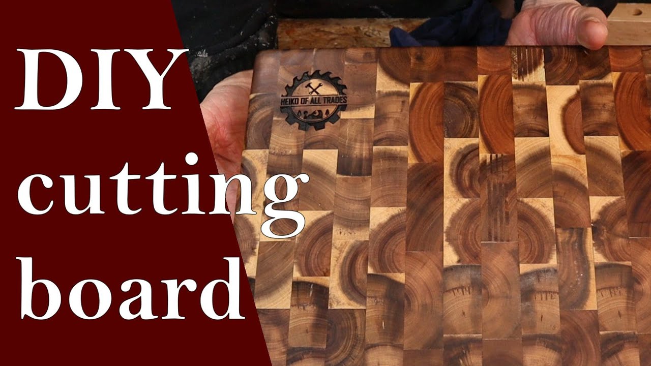 DIY end Grain cutting board for lazy people. Scrap wood project. - YouTube